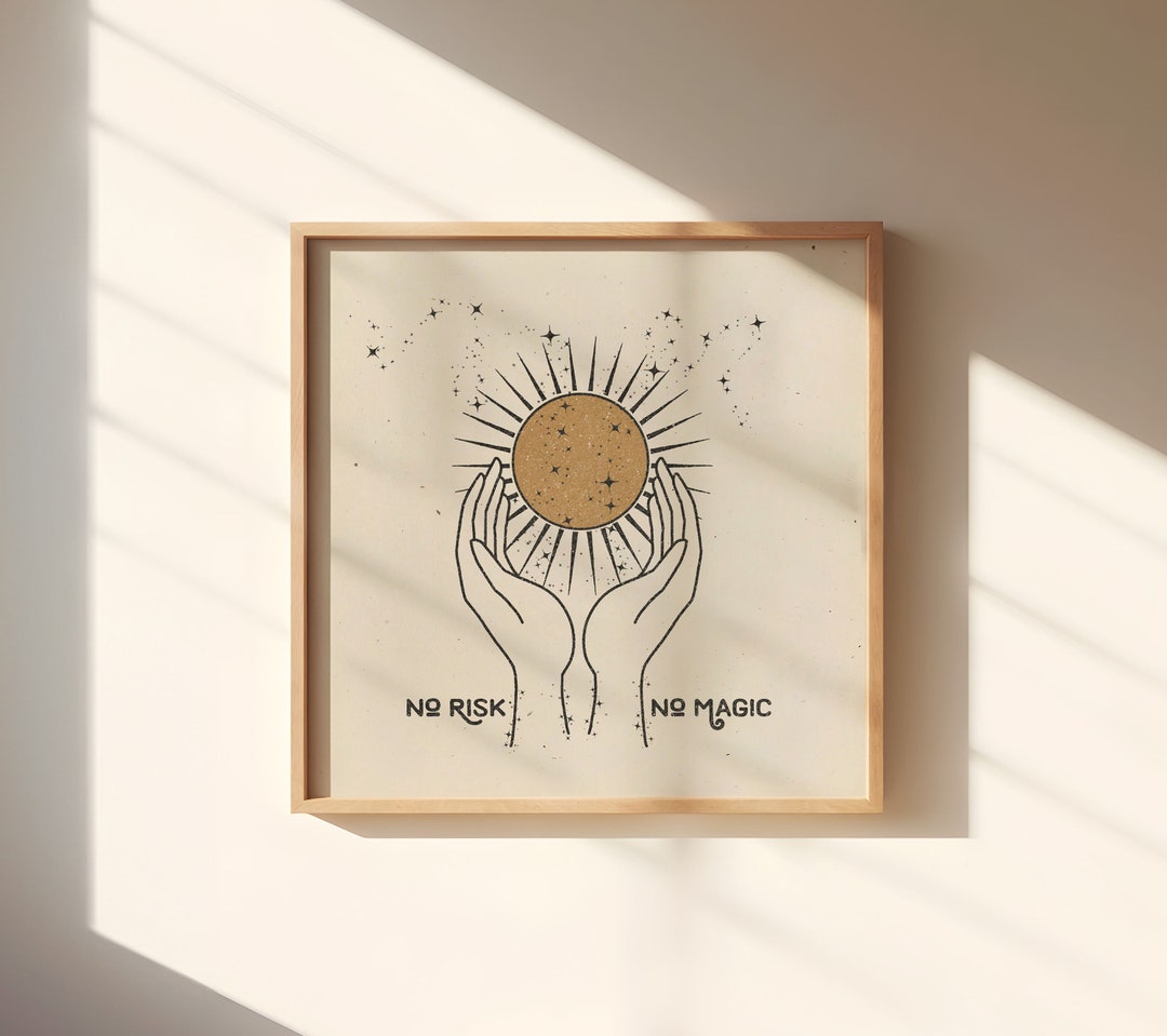 No Risk. No Magic. || Art Print || Vintage Inspired Art ...