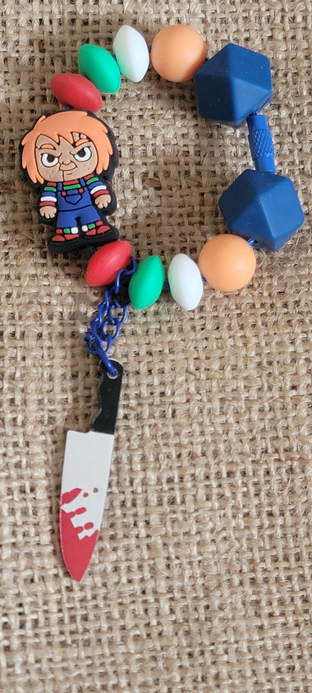 Chucky Doll Horror Slasher Halloween Knife Stanley Cup Charm Bloody ...