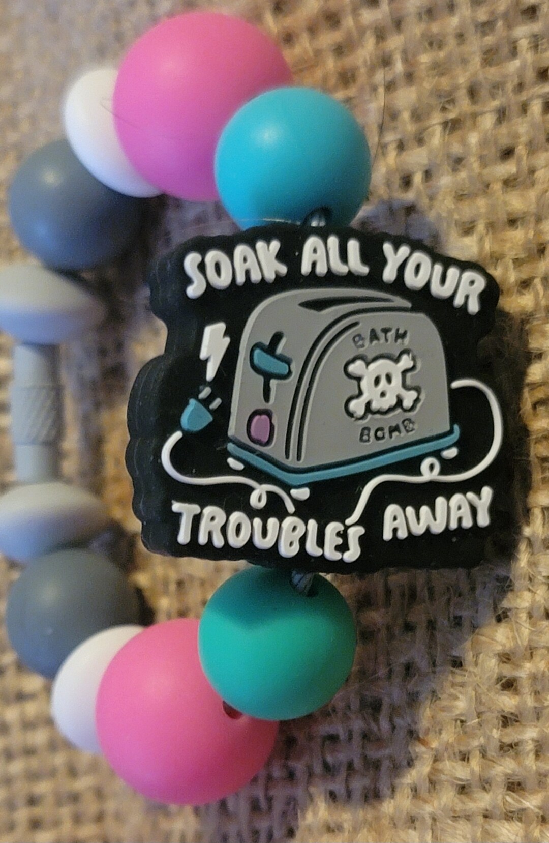 Soak All of Your Troubles Away, Toaster, Bath Bomb, Stanley Cup Charm ...