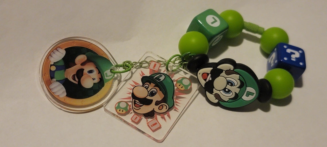 Super Mario Bros. Luigi. Stanley Cup Charm, Cup Charm, Green, Let's a ...