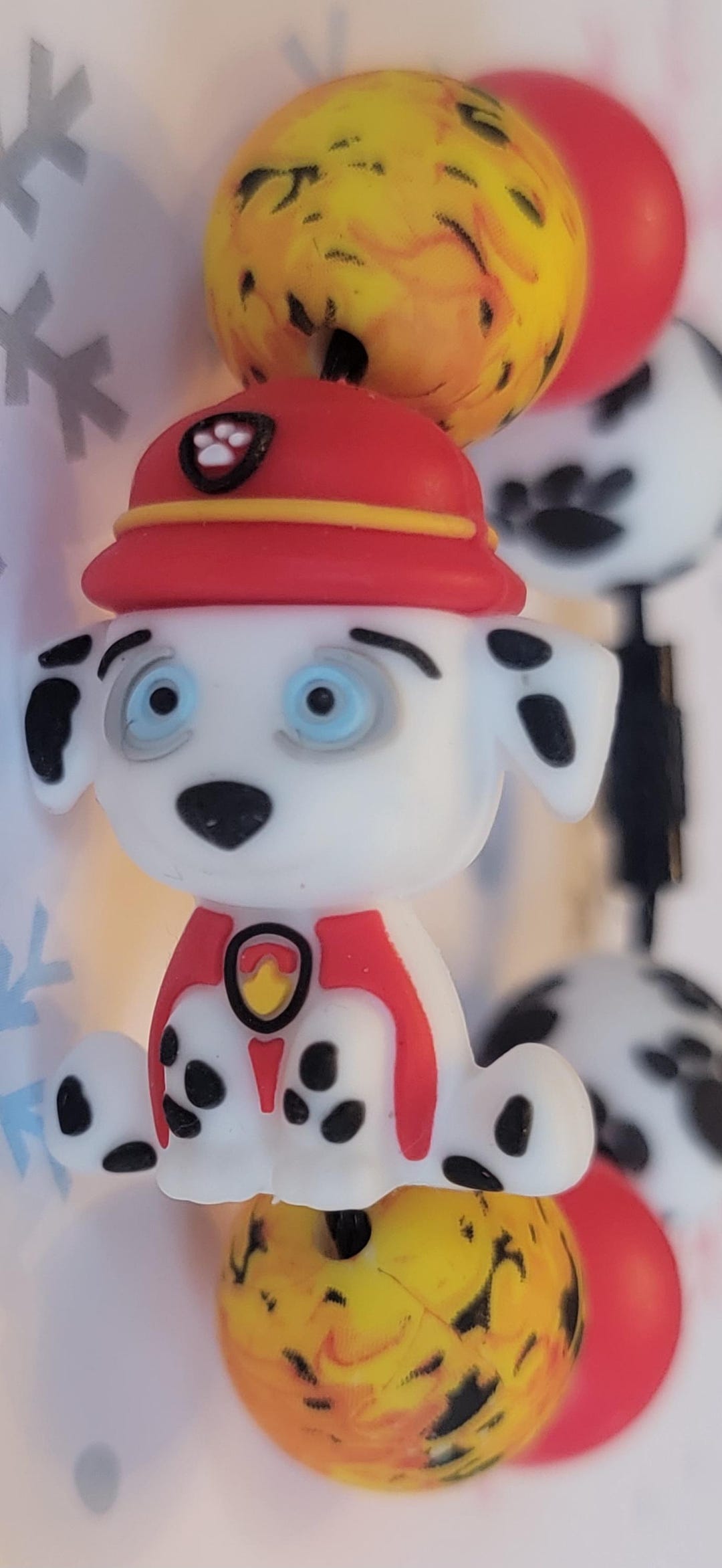 Firefighter Dalmatian Dog Cup Charm Fire Paw Prints Kid Show Dog Pack ...