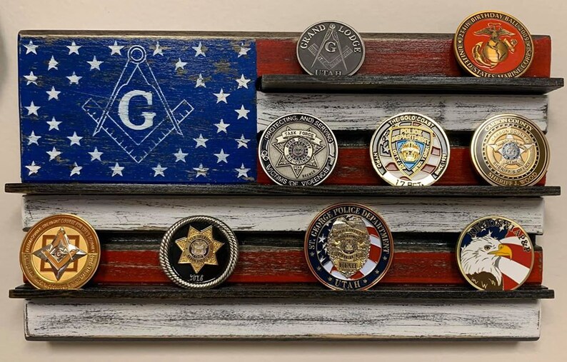 Challenge Coin Holder Display up-right/wall Mount Option We | Etsy