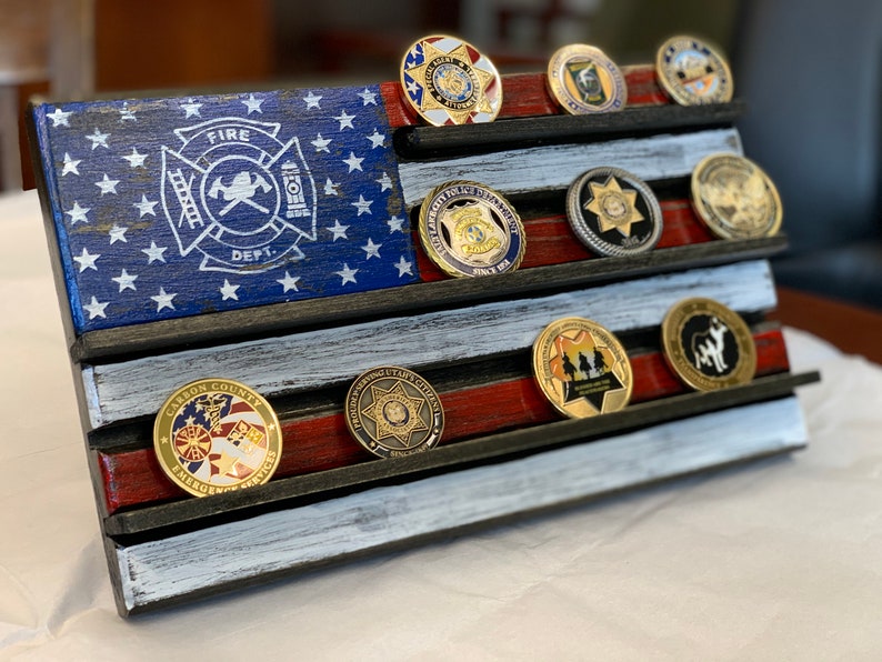 Challenge Coin Holder Display up-right/wall Mount Option We | Etsy