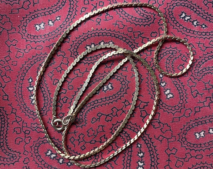Vintage Sterling Silver Serpentine Chain. Weight 8.45g. - Etsy
