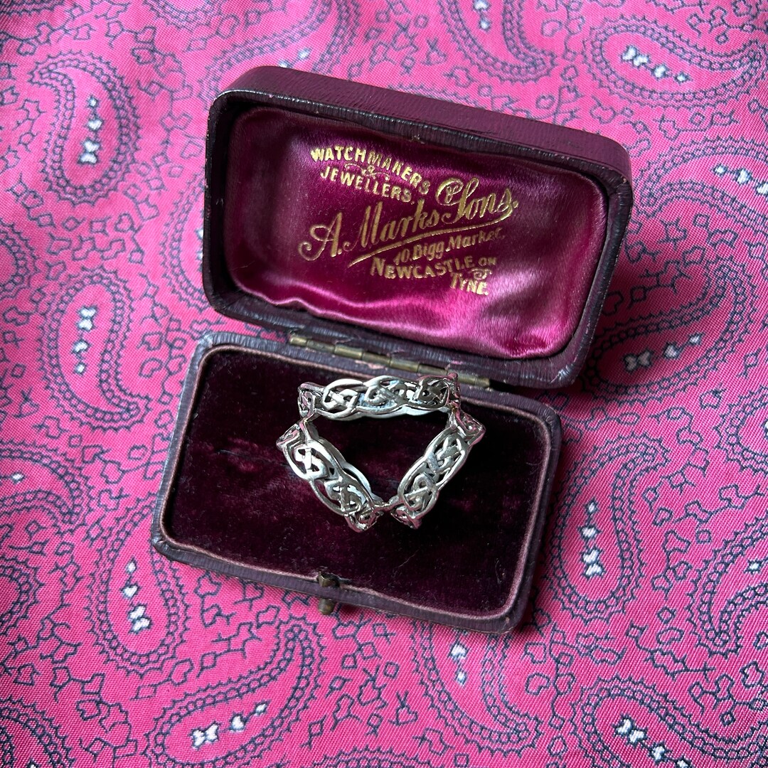 Vintage Sterling Silver Scarf Ring in a Beautiful Celtic - Etsy