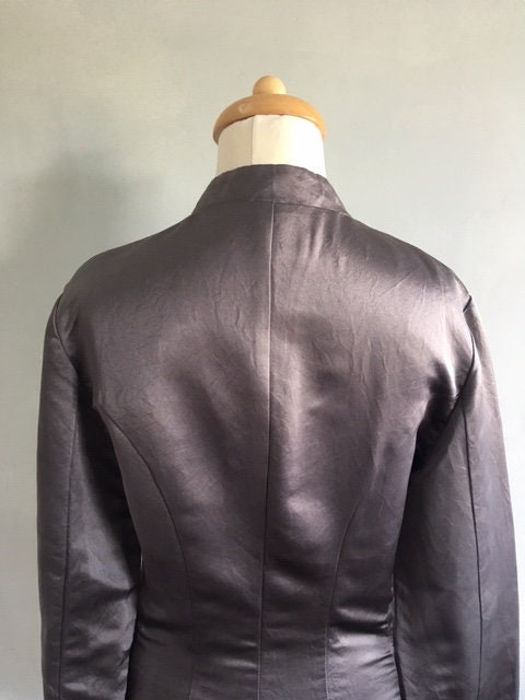 Beautiful Oriental Style Metallic Grey Silk Jacket by Kew. | Etsy