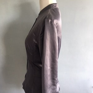Beautiful Oriental Style Metallic Grey Silk Jacket by Kew. Size S/M. - Etsy
