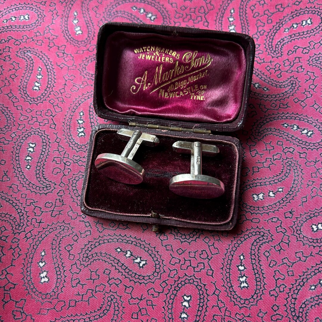 Smart Pair of Vintage 1980s Sterling Silver Cufflinks in a Classic ...