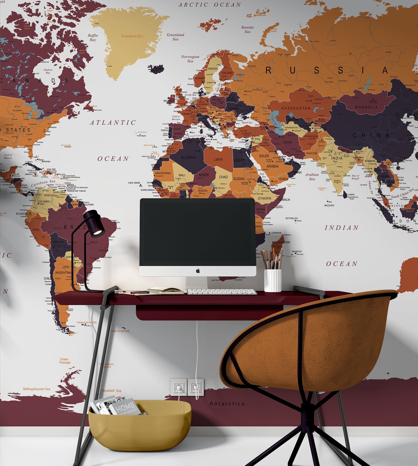 Customized Large World Map Wall Decal World Map Wallpaper - Etsy