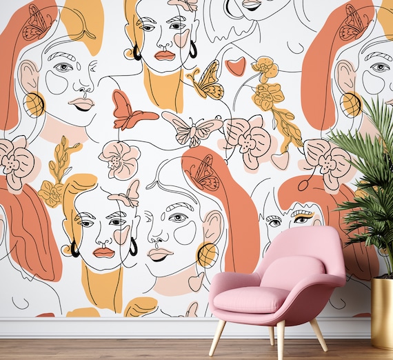 Abstract Faces Wallpaper