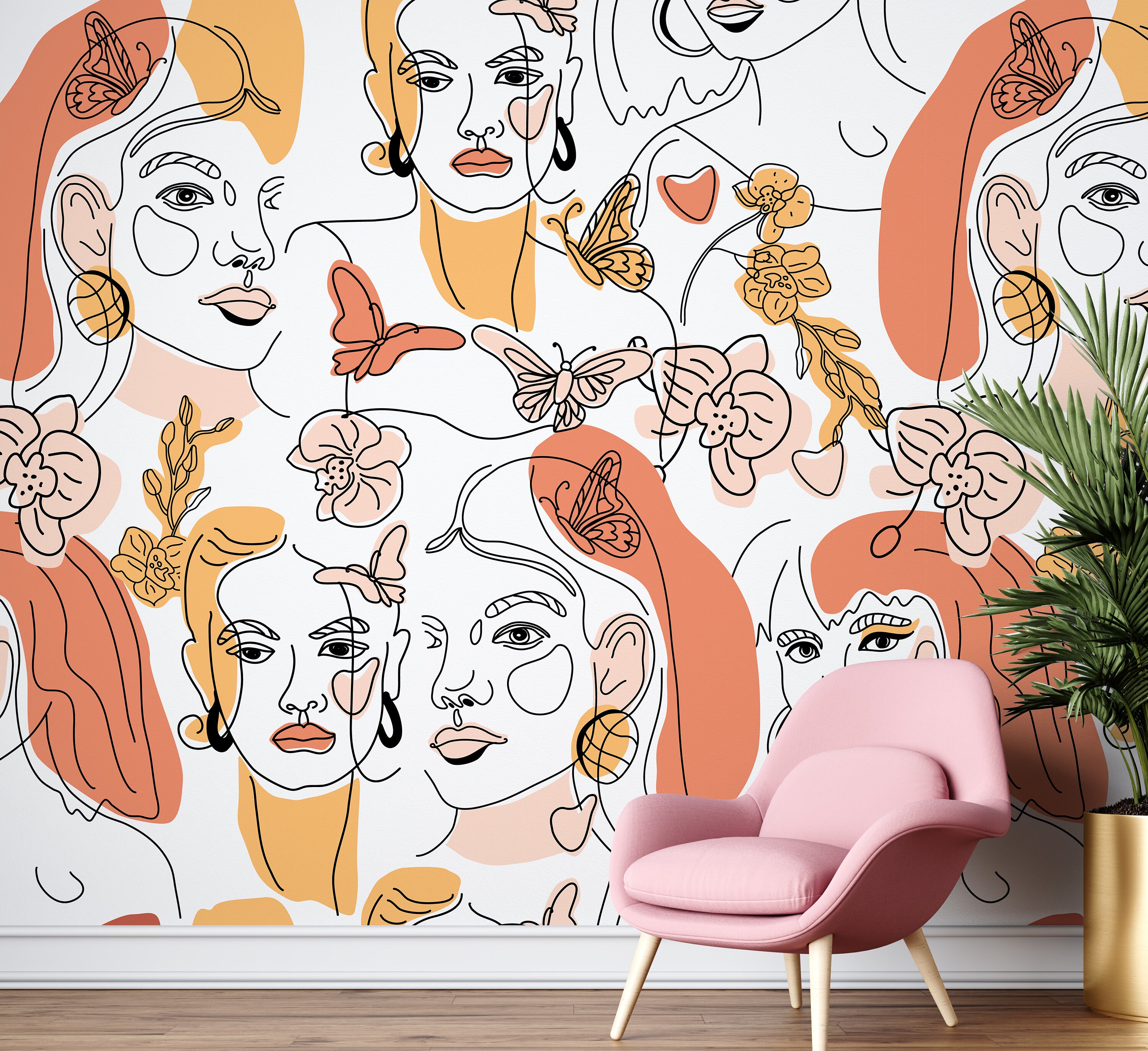 Abstract Faces Wallpaper