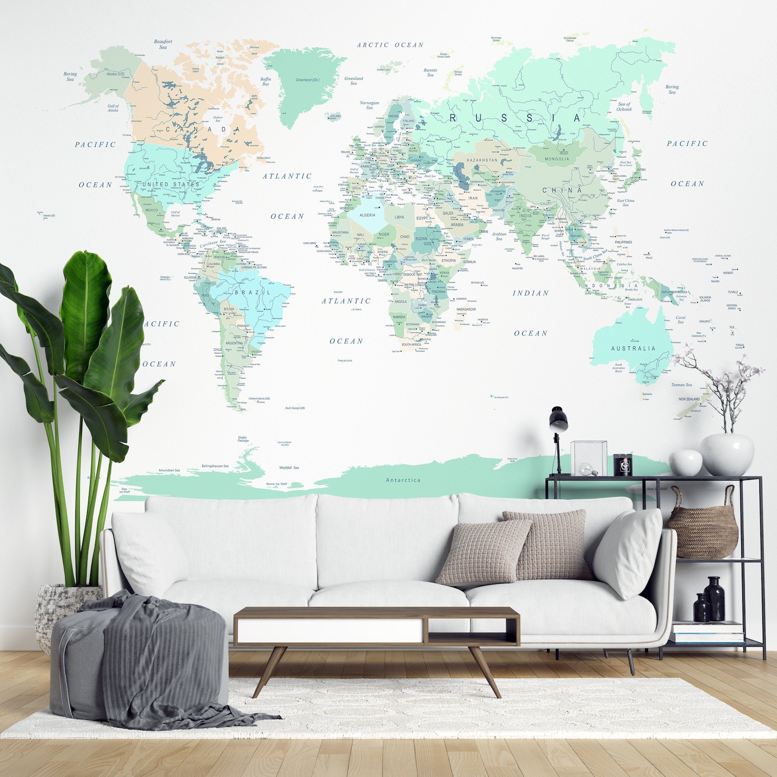 Customized Large World Map Wallpaper World Map World Map | Etsy