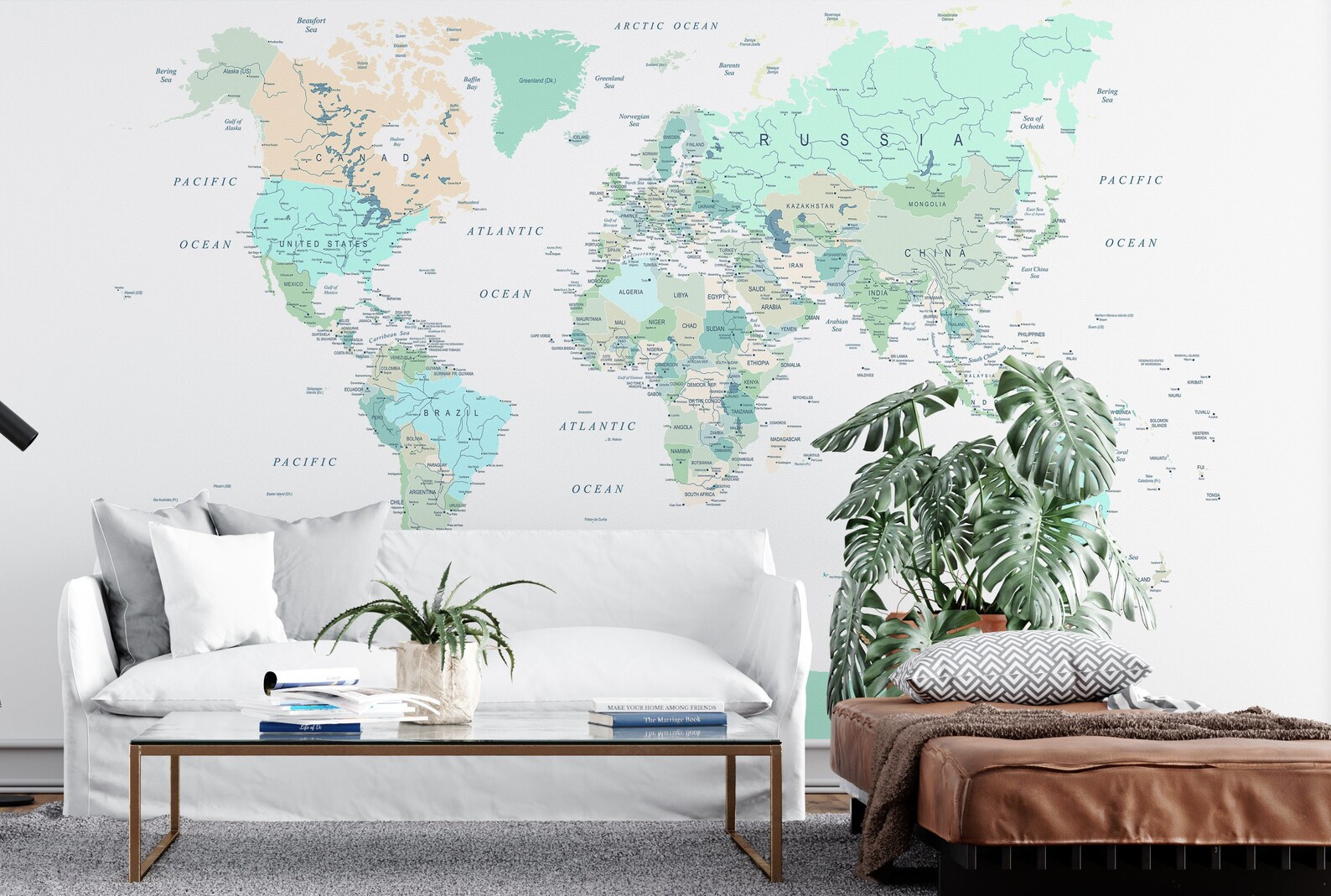 Customized Large World Map Wallpaper World Map World Map - Etsy
