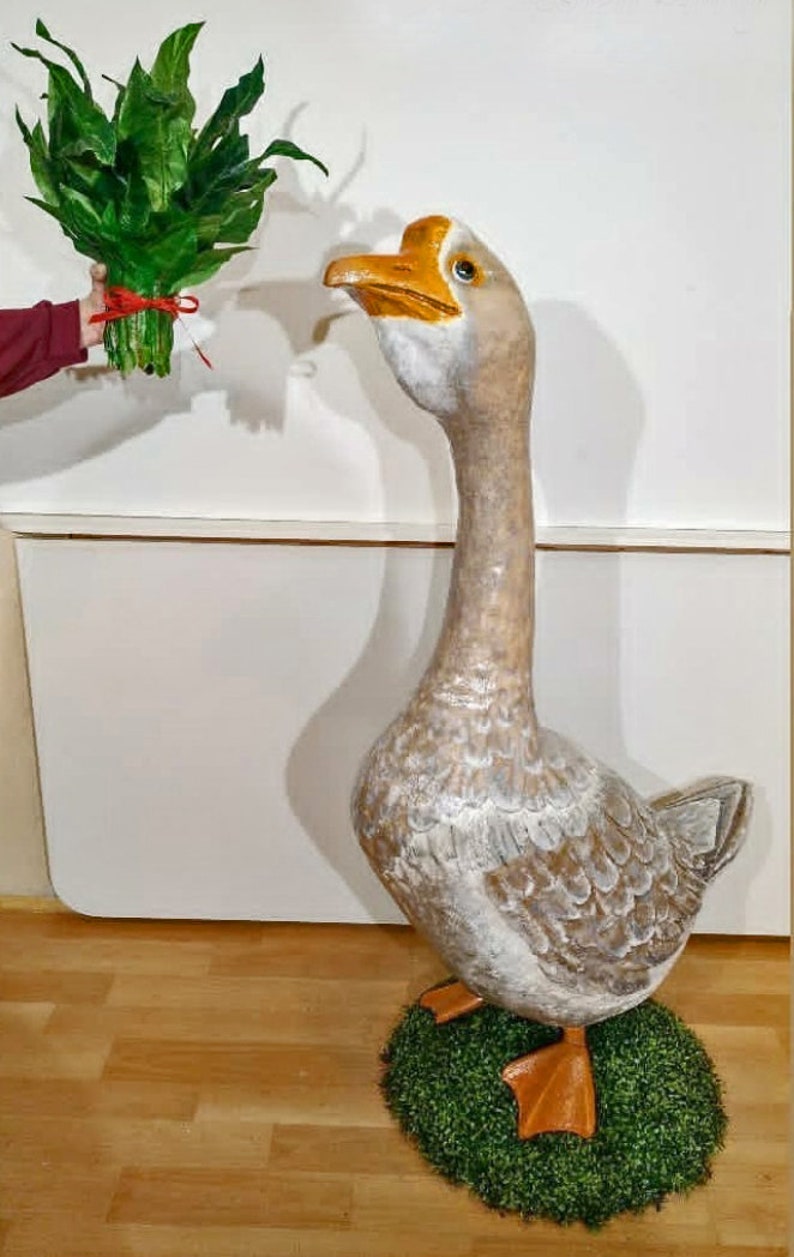 Realistic Goose Statue Amazing Sculpture for Garden, Yard, Park ...