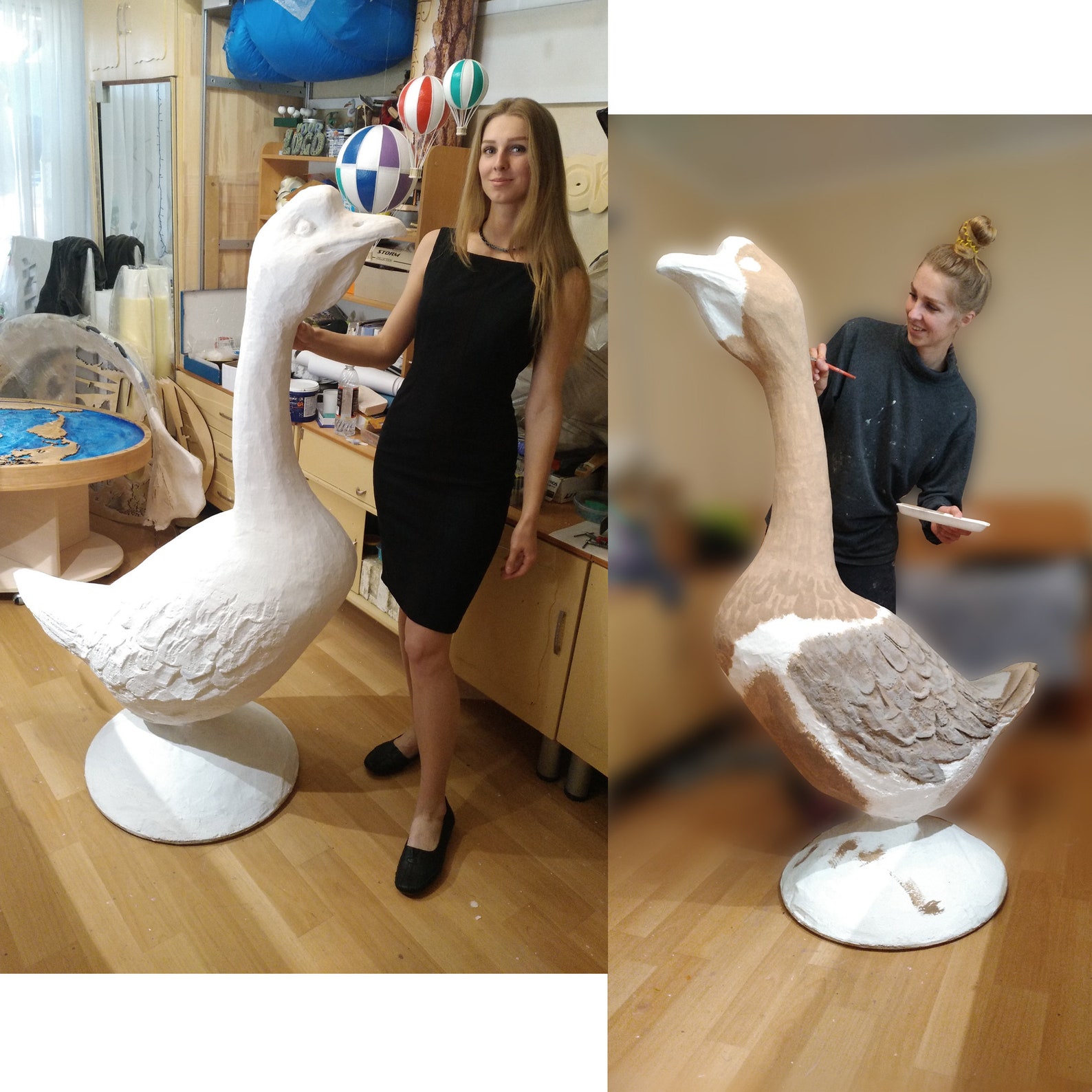 Realistic Goose Statue Amazing Sculpture for Garden, Yard, Park ...