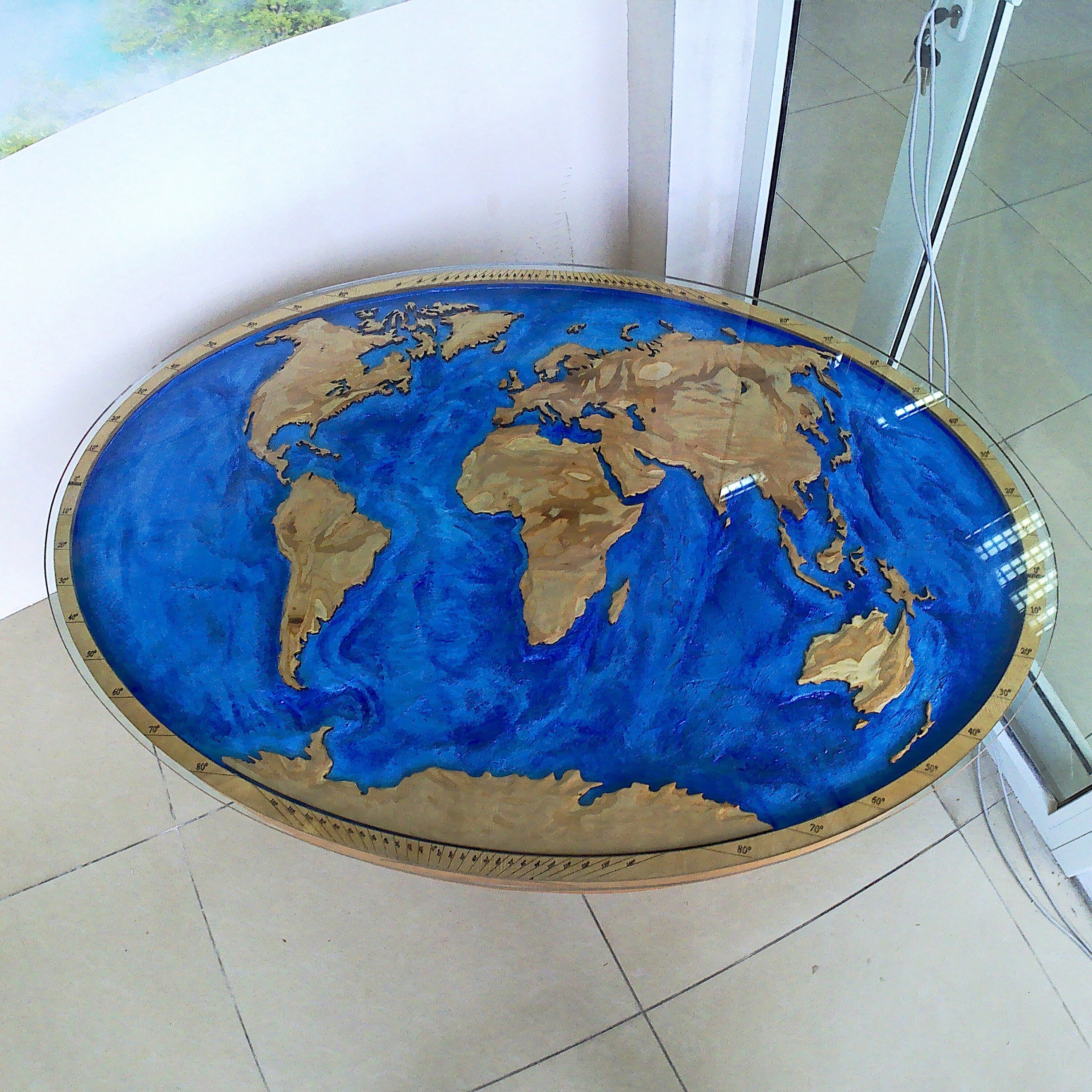 Oval World Map