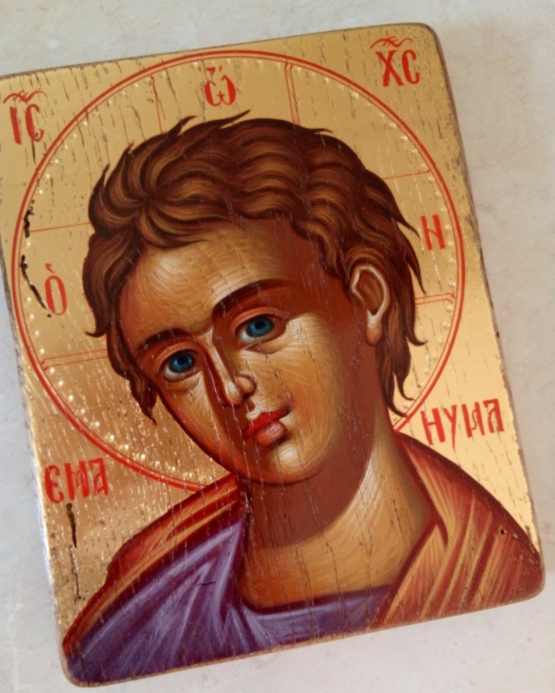Emanuel,jesus Christ, Gospod, Orthodox Icon, 24k Gold, - Etsy