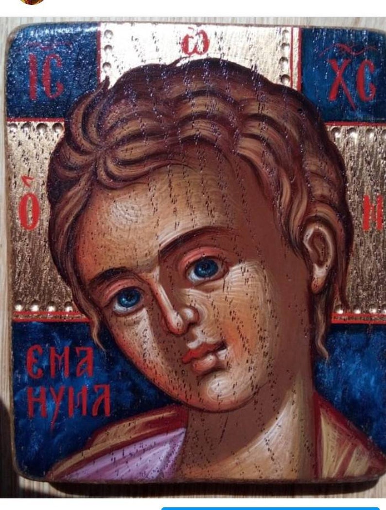Emanueljesus Christ Gospod Orthodox Icon 24k Gold | Etsy