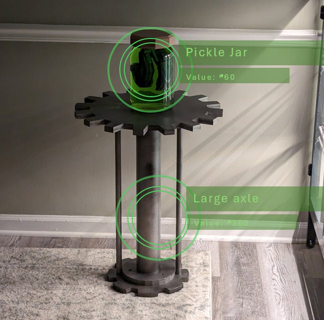 Large Axle Prop / Industrial End Table - Etsy