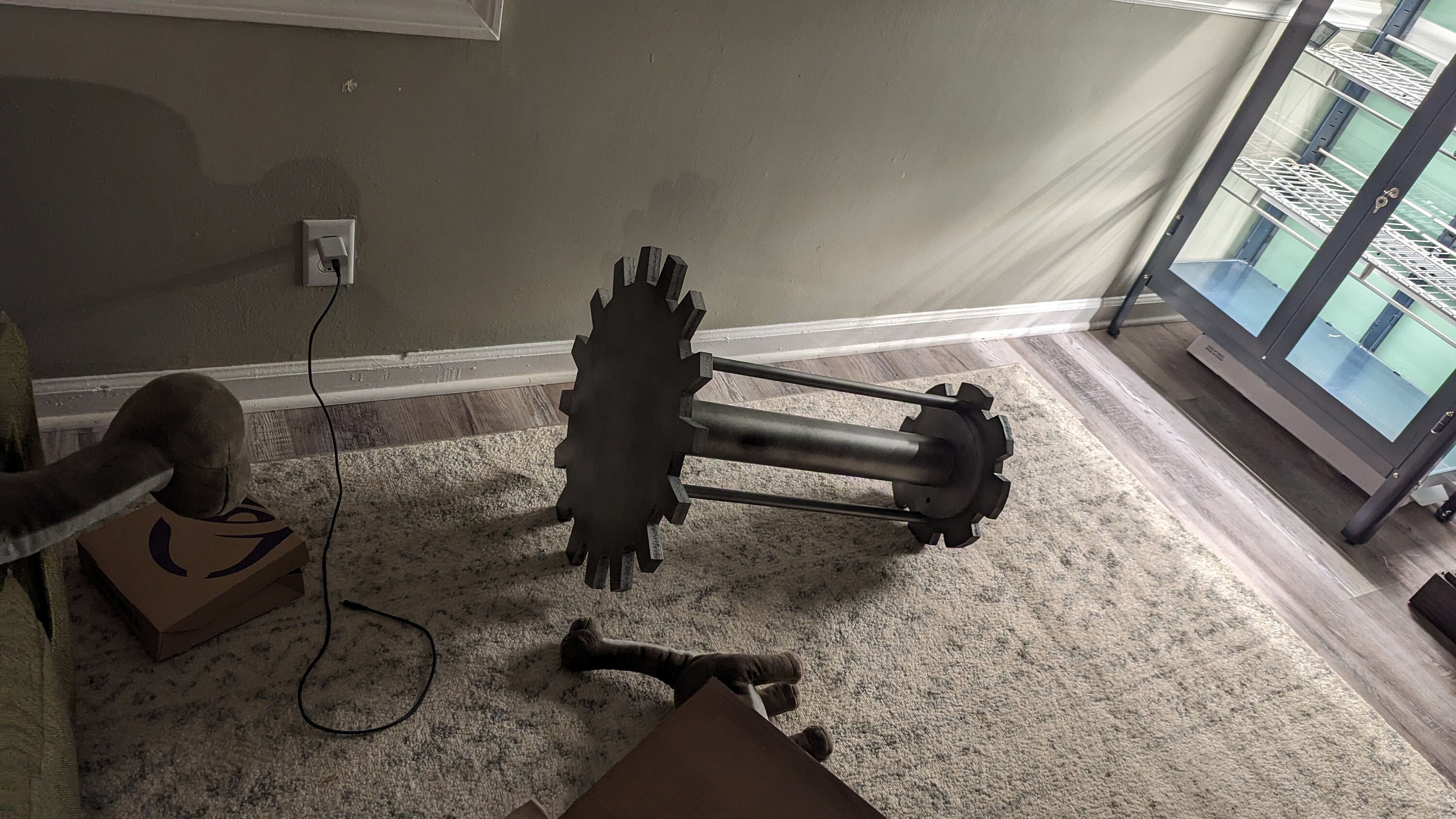 Large Axle Prop / Industrial End Table - Etsy