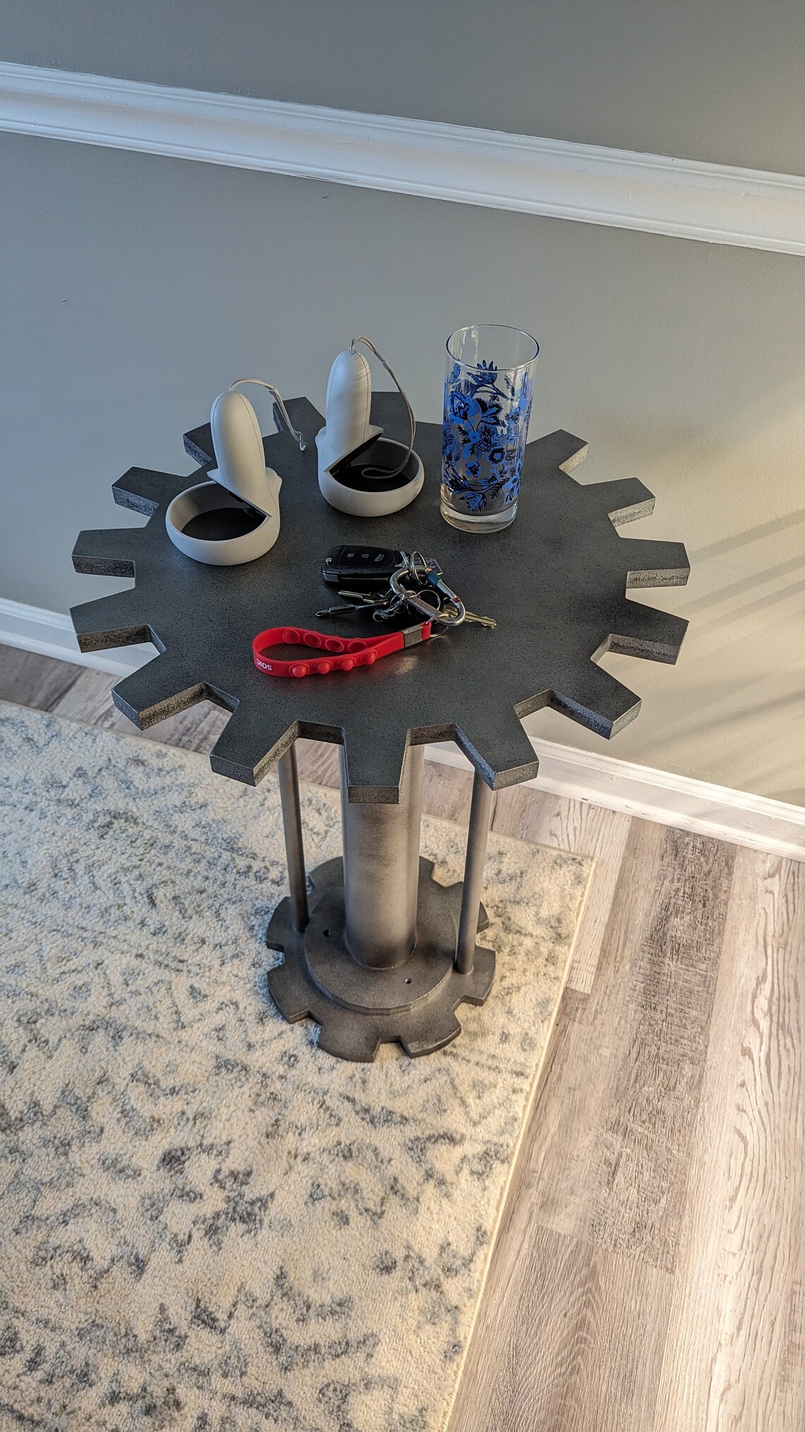 Large Axle Prop / Industrial End Table - Etsy