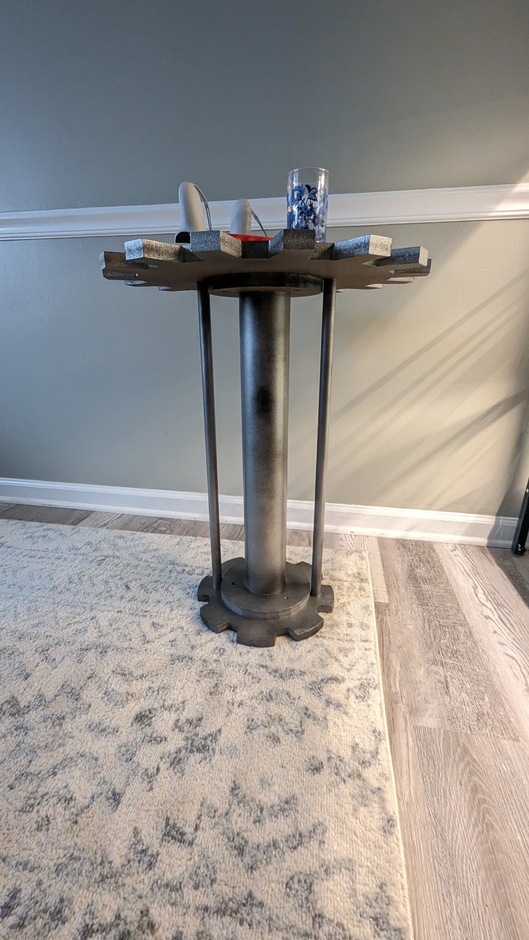 Large Axle Prop / Industrial End Table - Etsy