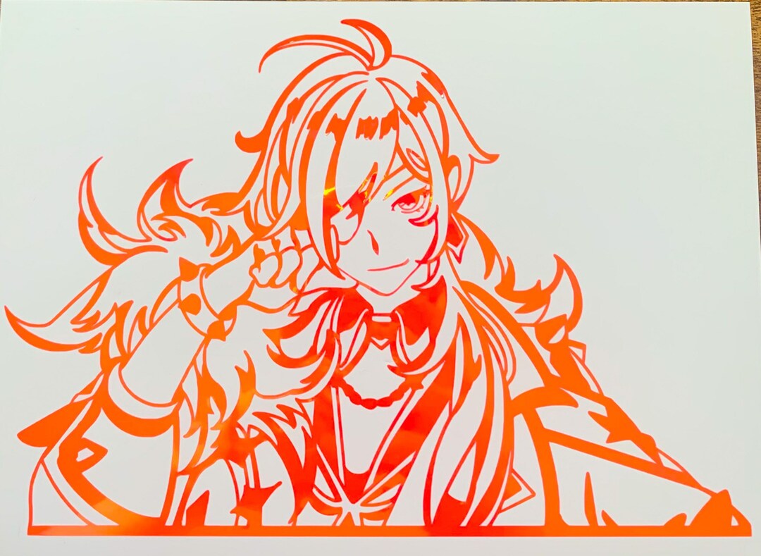 Kaeya Genshin Impact Vinyl Decal Sticker - Etsy