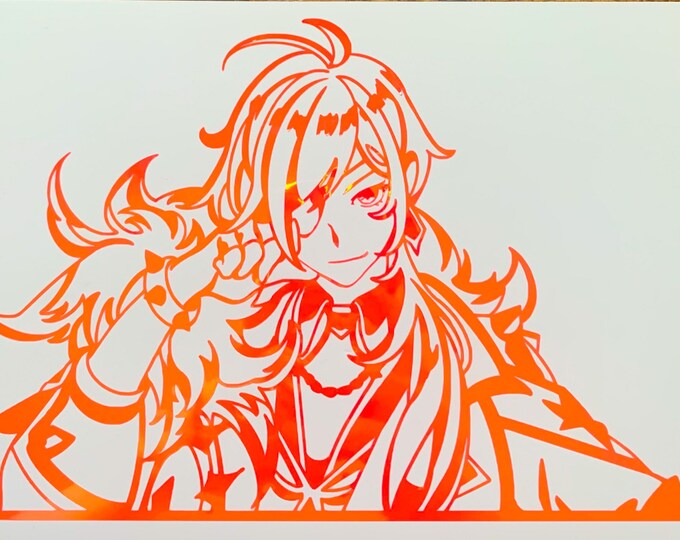 Kaeya Genshin Impact Vinyl Decal Sticker - Etsy