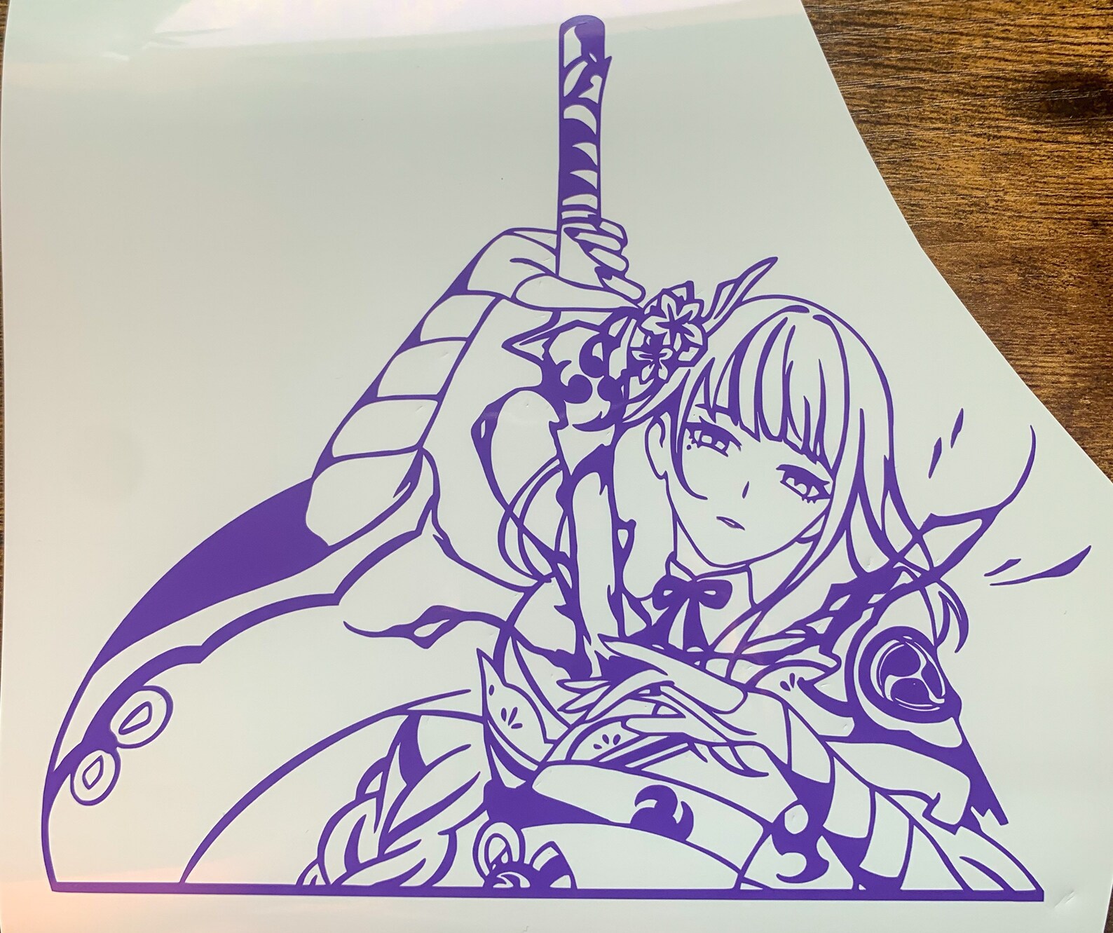 Raiden Shogun vinyl decal genshin impact | Etsy