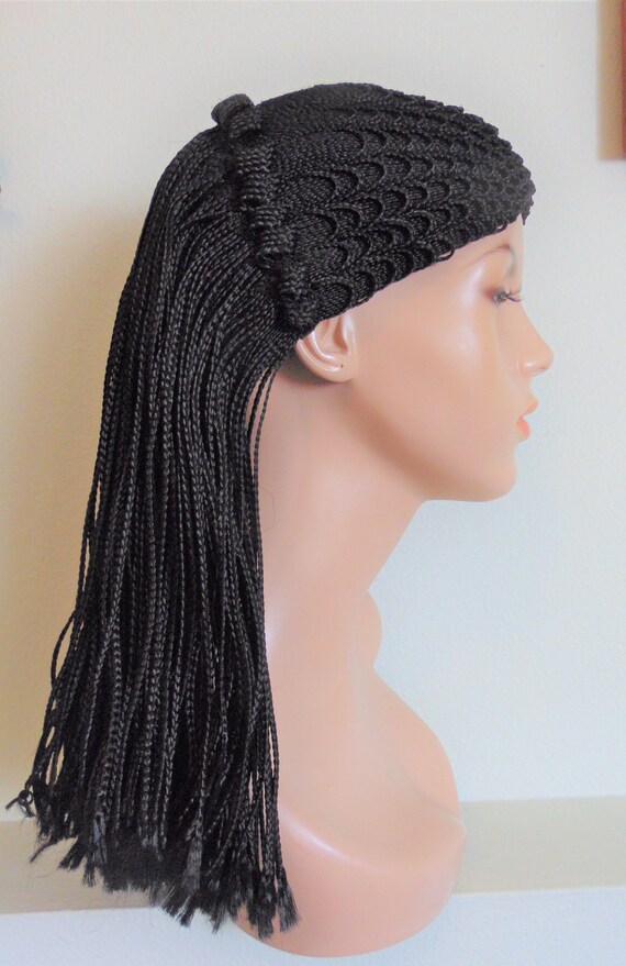 Spectacular & Rare Vtg 1920s Art Deco Black Braided H… - Gem