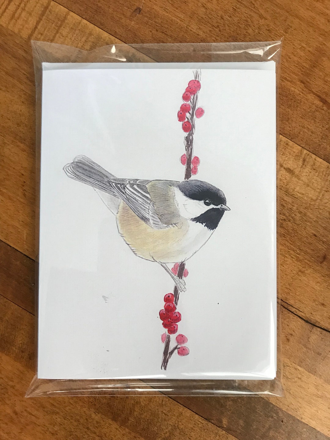 Black-capped Chickadee Note Card Set - Etsy