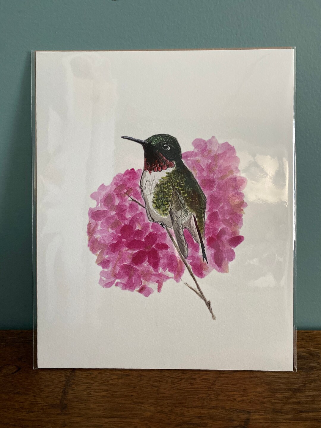 Ruby-throated Hummingbird Fine Art Print - Etsy