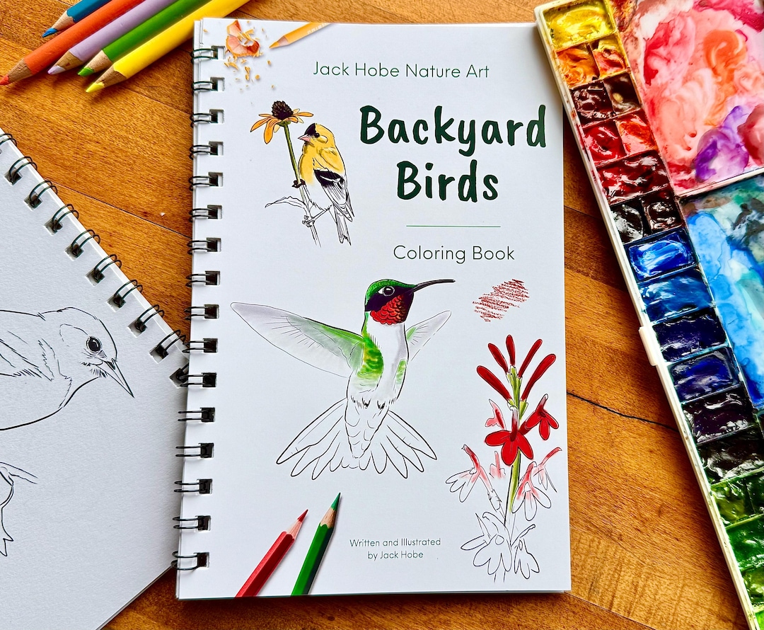 Backyard Birds Coloring Book - Etsy