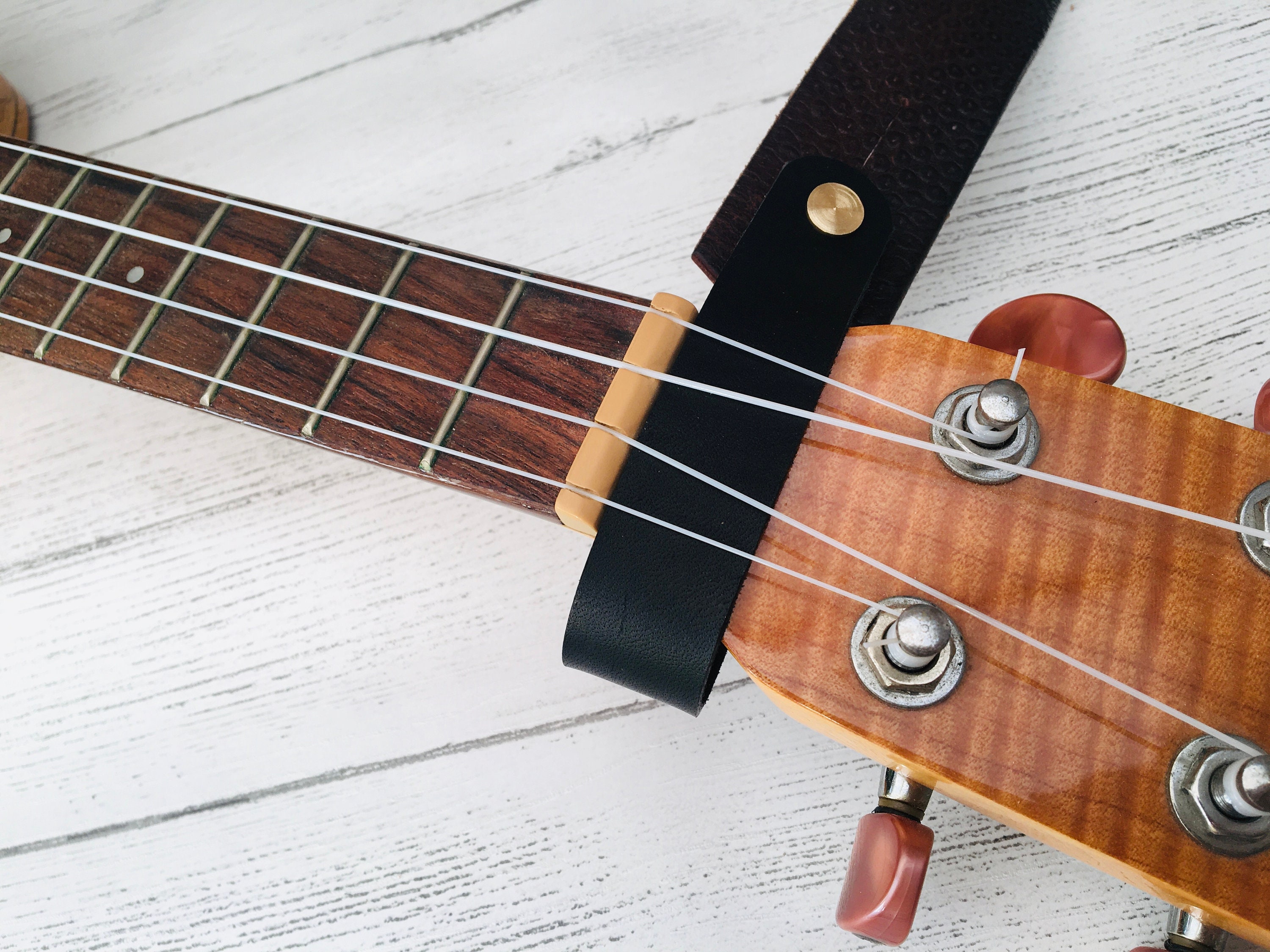 Leather Ukulele Headstock Strap Adaptor: Uke Accessory - Etsy