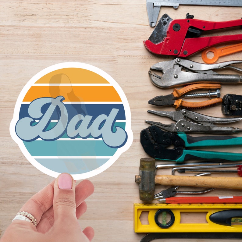 Dad Circle Vinyl Sticker - Etsy