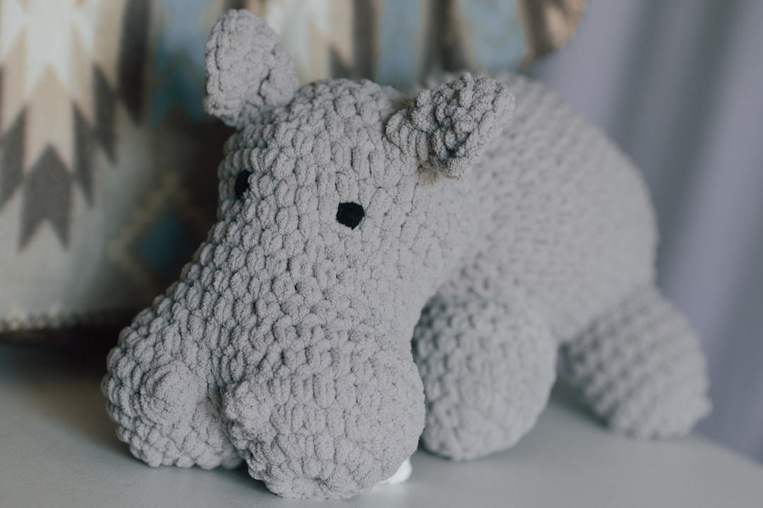Cozy Marsh Hippo Plushie-stuffie - Etsy