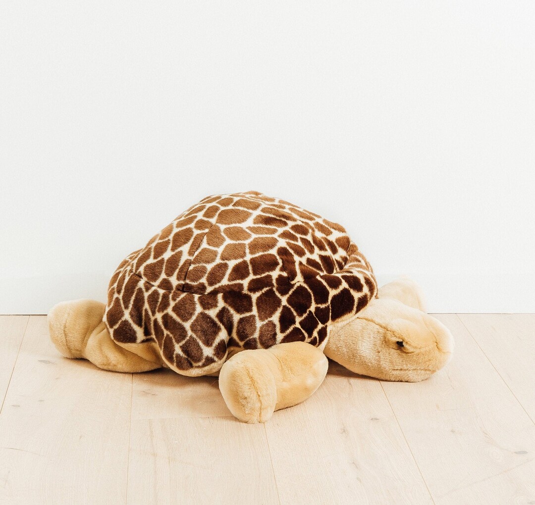 Big Handmade Stuffed Toy Turtle 70cm. Brown Synthetic Fur, Realistic ...