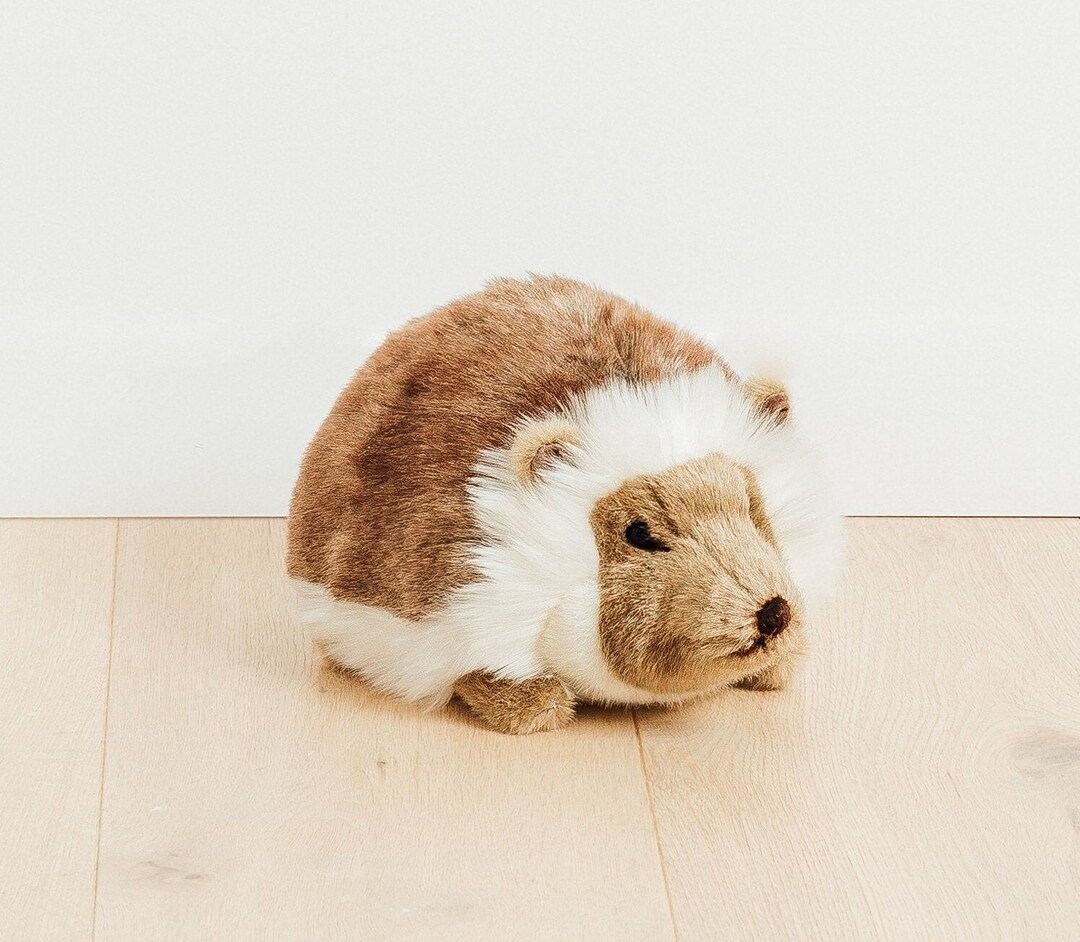 Small Handmade Stuffed Toy Hedgehog 35cm. Brown Synthetic Fur ...