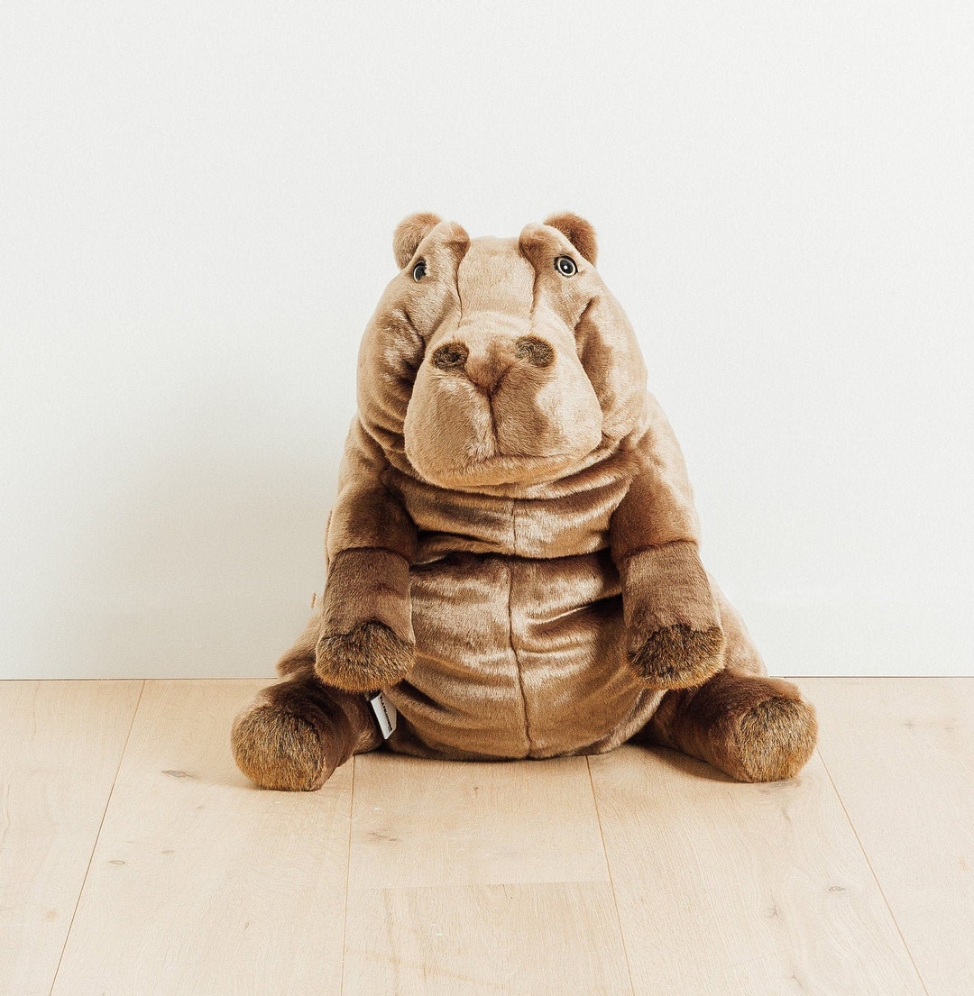Hippo Stuffed Animal Edgar – Handmade & Customizable Plush – Sizes 20 ...