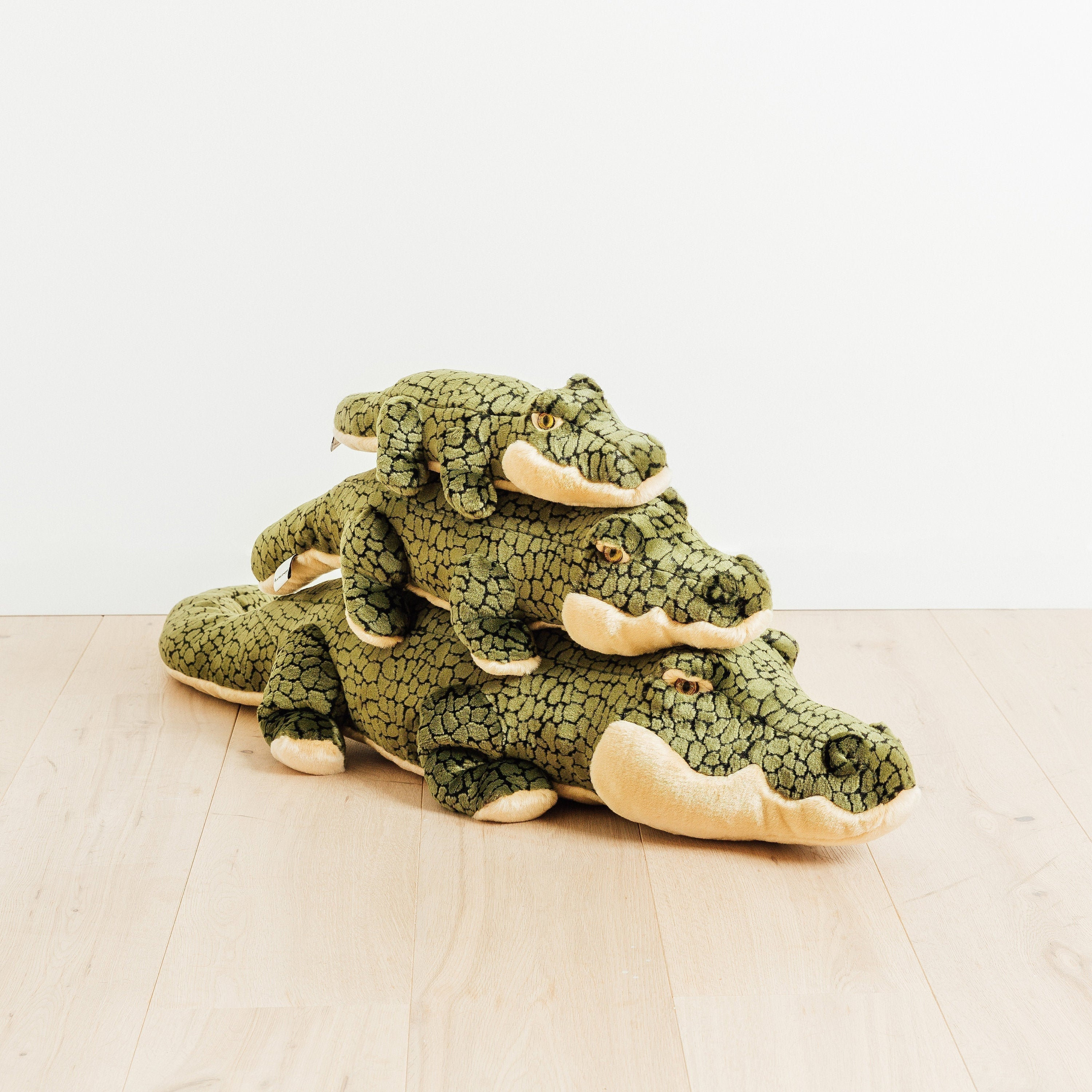 Very Big Handmade Stuffed Toy Crocodile 100cm. Green Synthetic Fur ...