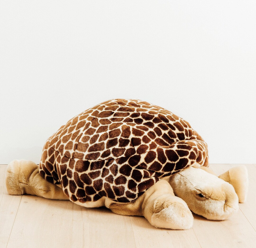 Very Big Handmade Stuffed Toy Turtle 90cm. Brown Synthetic Fur ...