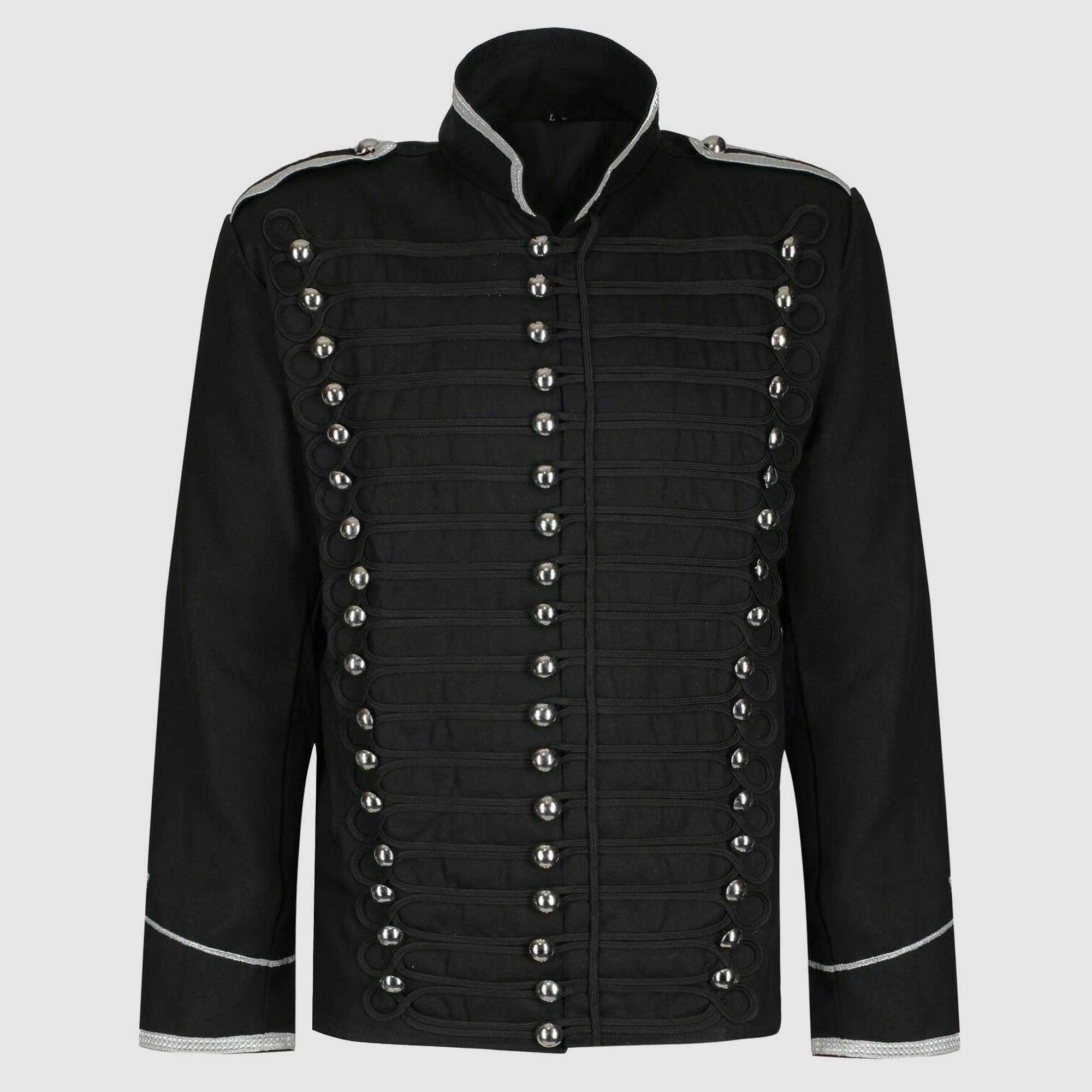 Black Hussar Steampunk Cotton Parade Jacket Black Military - Etsy UK