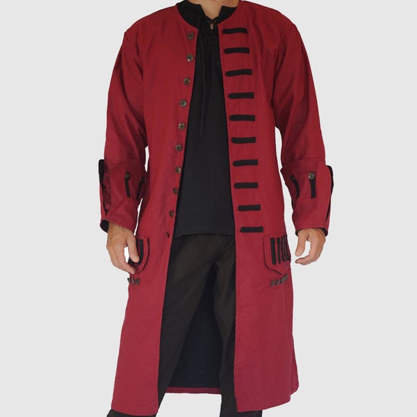 Mens Pirate Long Coat Jacket - Etsy