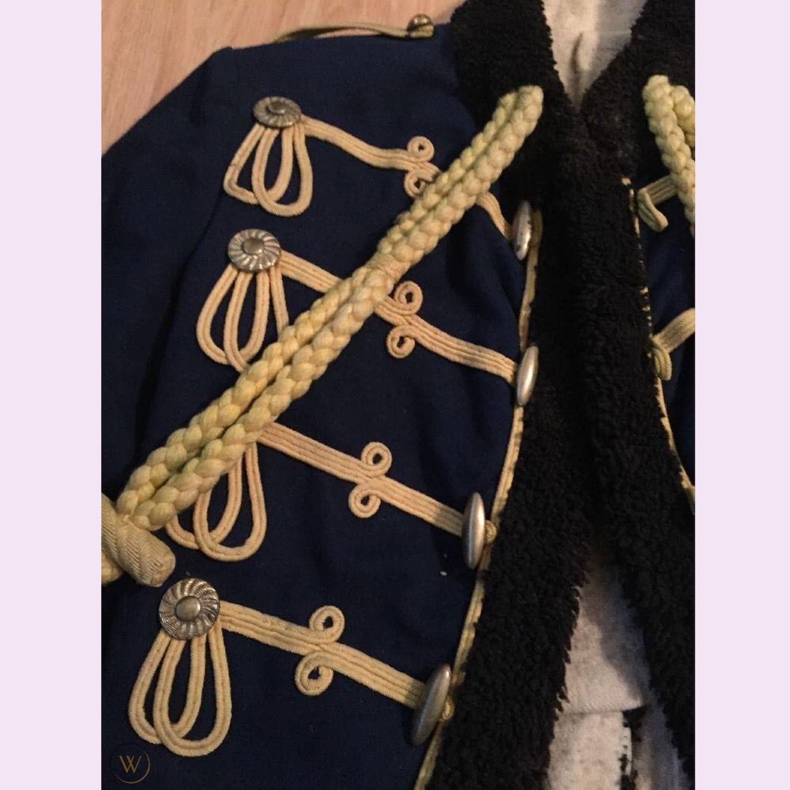 RARE 1800'S HUSSAR Victorian Military Uniform Wool COAT Jacket Tunic ...