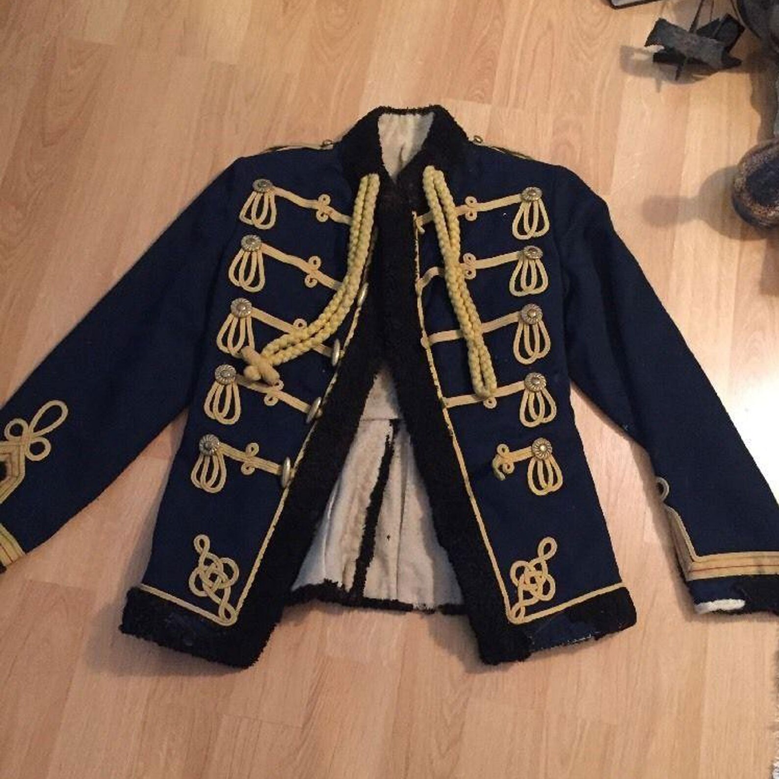 RARE 1800'S HUSSAR Victorian Military Uniform Wool COAT Jacket Tunic ...