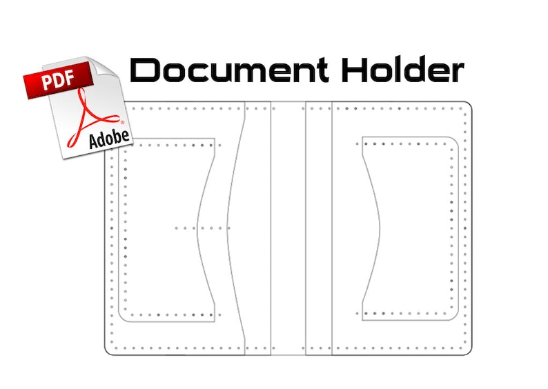 Document Holder PDF Pattern Case Leather Documents Template Download - Etsy