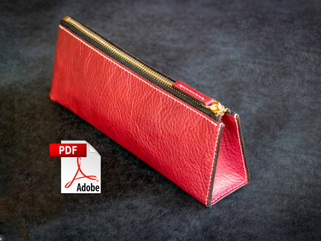 Pencil Case PDF Leather Pattern, Cosmetic Bag, Pencil Case Pattern ...
