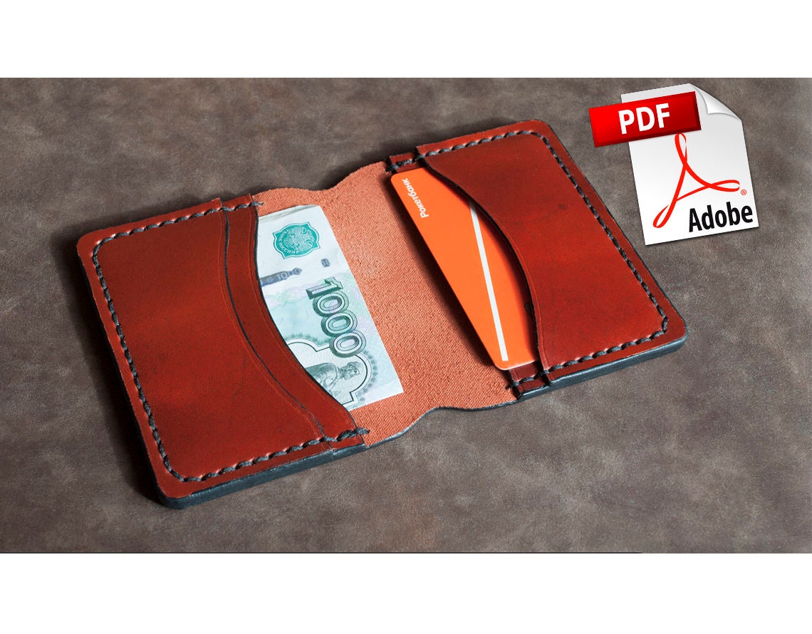 Card Holder Wallet PDF Pattern Leather Template PDF Sewing Patterns ...