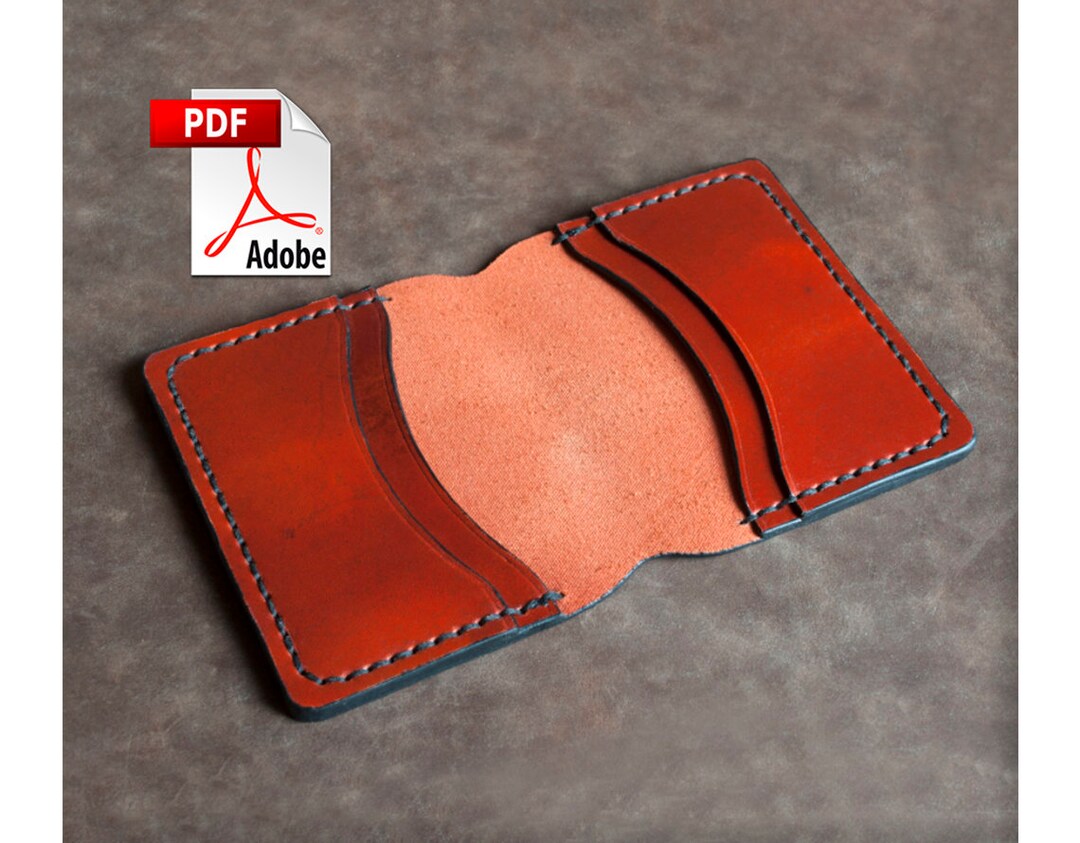 Card Holder Wallet PDF Pattern Leather Template PDF Sewing Patterns ...