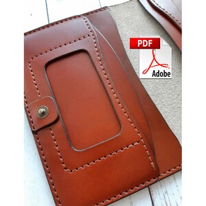 Document Holder Pattern Leather Wallet PDF Template Sewing Card Holder ...